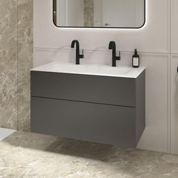 Villeroy & Boch Villeroy & Boch Somera Schrank mit Doppelwaschtisch, 2 Ausz&uuml;ge, 5A72A1RW+B80600VR,