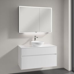 Villeroy & Boch Villeroy & Boch Embrace Schrank mit Loop & Friends Waschtisch, mit Spiegelschrank My View Now, 4A450101+A95600DH+A4551000, My View Now