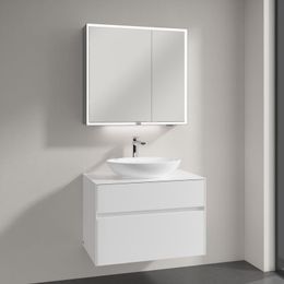 Villeroy & Boch Villeroy & Boch Embrace Schrank mit Loop & Friends Waschtisch, mit Spiegelschrank My View Now, 4A470101+A95500DH+A4558000, My View Now