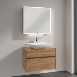 Villeroy & Boch Villeroy & Boch Embrace Schrank mit Loop & Friends Waschtisch, mit Spiegelschrank My View Now, 4A500001+A95500RH+A4558000, My View Now