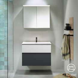 Burgbad Fiumo Schrank mit Waschtisch, mit Spiegelschrank, SFXV082F3958FOT2C0001G0200,