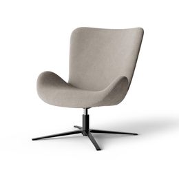 Tchibo - Sessel mit Drehfunktion - 77x81,5x89,5cm - schwarz - Holz / Polyester / Stahl