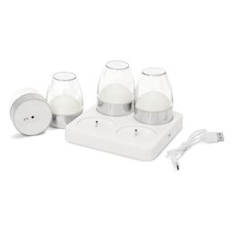 Tchibo - Akku-Tischleuchten-Set - 14x14x2cm - silber - Kunststoff