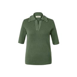 Tchibo - Gerippter Kurzarm-Pullover - Damen - Gr. XS - gr&uuml;n