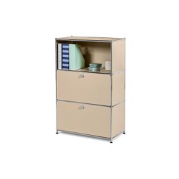 Tchibo - Kommode Metall &raquo;Cn3&laquo; mit 2 Klappen - 77x40x120,5cm - beige - Stahl / Aluminium / Kunststoff