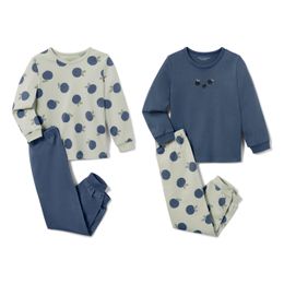 Tchibo - 2 Kinder-Pyjamas - Kinder - Gr. 98/104 - blau/kariert