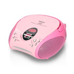 Lenco &raquo;Scd-24 Boombox&laquo; CD-Player mit Radio und Kopfh&ouml;reranschluss - pink