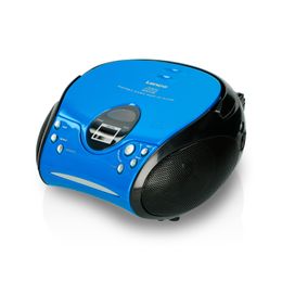 Lenco &raquo;Scd-24 Boombox&laquo; CD-Player mit Radio und Kopfh&ouml;reranschluss - blau