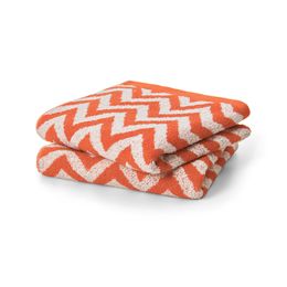 Tchibo - 2 Jacquard-Handt&uuml;cher - orange