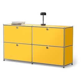 Tchibo - Sideboard Metall &raquo;Cn3&laquo; mit 4 Klappenf&auml;chern - 152x40x82,5cm - chrom - Stahl / Aluminium / Kunststoff