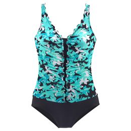 petite fleur by Lascana Damen Badeanzug, t&uuml;rkis-bedruckt, Gr&ouml;&szlig;e 46B