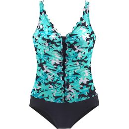 petite fleur by Lascana Damen Badeanzug, t&uuml;rkis-bedruckt, Gr&ouml;&szlig;e 44B