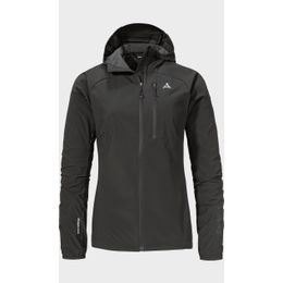 Sch&ouml;ffel Outdoorjacke SCH&Ouml;FFEL "Hybrid Jk Style Mamry WMS", Damen, Gr. 42, 9990, schwarz, Oberstoff: 90% Polyester, 10% Elasthan; (Coating: Polyurethan); Oberstoff Oberer &Auml;rmel: 88% Nylon, 12% Elasthan, regular fit, hoch geschlossener Ausschnitt, Jacken Outdoorjacke