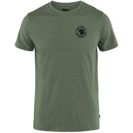 Fj&auml;llr&auml;ven Fj&auml;llr&auml;ven 1960 Logo Herren Kurzarmshirt dunkelgr&uuml;n L - Herrenshirts, -hemden & -pullover