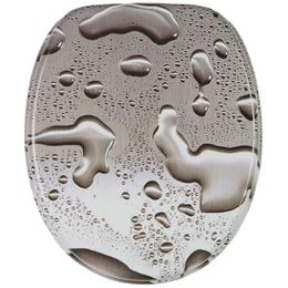 WC-Sitz Sanilo "Dewdrop", grau, B:37,7cm L:47cm, MDF - Mitteldichte Holzfaserplatte, WC-Sitze, WC-Sitz