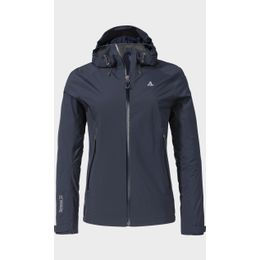 Sch&ouml;ffel Outdoorjacke SCH&Ouml;FFEL "2.5L 3D Jacket Vistdal L", Damen, Gr. 40, blau (8820, blau), Oberstoff: 100% Nylon; (Membran: Polyurethan), regular fit, hoch geschlossener Ausschnitt, Jacken Outdoorjacke