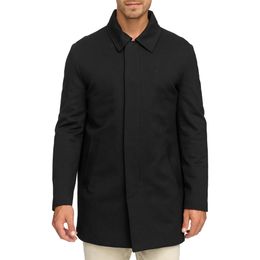 Kurzmantel INDICODE "INCostatino", Herren, Gr. XL, schwarz, Web, Obermaterial: 65% Viskose, 30% Polyamid, 5% Elasthan, unifarben, regular fit Po-bedeckend, hoch geschlossener Ausschnitt, M&auml;ntel Kurzmantel