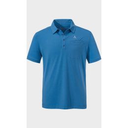 Sch&ouml;ffel Poloshirt SCH&Ouml;FFEL "Polo Shirt Ramseck M", Herren, Gr. 58, 8405, blau, Oberstoff: 77% Polyester, 18% Lyocell, 5% Elasthan, V-Ausschnitt, Shirts Poloshirt