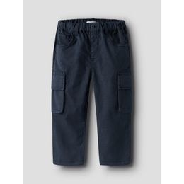 Cargohose name it "NMMBEN TAP CARGO TWI PANT 8950-PO NOOS", Jungen, Gr. 128, N-Gr, navy blazer, Twill, Obermaterial: 71% Lyocell, 20% Polyester, 8% Viskose, 1% Elasthan, unifarben, washed, bequem lang, Hosen Cargohose