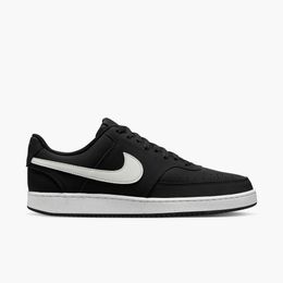 Sneaker Nike Sportswear "COURT VISION LO V2 NBK", Herren, Gr. 45, schwarz, summit wei&szlig;, Leder, Synthetik, Schuhe Sneaker, Design auf den Spuren des Air Force 1