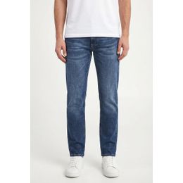 JOOP! Straight-Jeans JOOP "Fortres", Herren, Gr. 33, L&auml;nge 32, medium blau, Denim/Jeans, Obermaterial: 89% Baumwolle, 10% Hanf, 1% Elasthan, unifarben, gerade lang, Jeans Straight-Jeans
