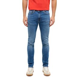 Skinny-fit-Jeans Mustang "Herren Style Frisco Skinny", Herren, Gr. 38, L&auml;nge 34, 583 mittelblau, 93% Baumwolle, 5% Polyester, 2% Elasthan, unifarben, skinny fit, Jeans Skinny-fit-Jeans