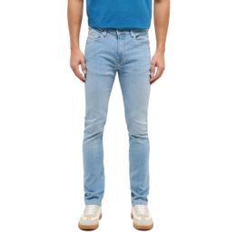 Skinny-fit-Jeans Mustang "Herren Style Frisco Skinny", Herren, Gr. 31, L&auml;nge 32, 313 mittelblau, Denim/Jeans, 93% Baumwolle, 5% Polyester, 2% Elasthan, unifarben, skinny fit, Jeans Skinny-fit-Jeans