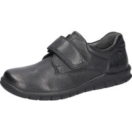 Waldl&auml;ufer Klettschuh WALDL&Auml;UFER "HECTOR", Herren, Gr. 11,5 (46,5), schwarz, Nappaleder, unifarben, Schuhe Klettschuh, Bequemschuh, Halbschuh, Sneaker in Komfortweite H (= sehr weit)