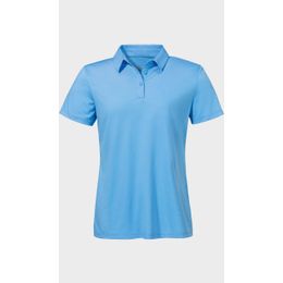 Sch&ouml;ffel Poloshirt SCH&Ouml;FFEL "CIRC Polo Shirt Tauron L", Damen, Gr. 44, 8105, blau, Oberstoff: 100% Polyester, V-Ausschnitt, Shirts Poloshirt