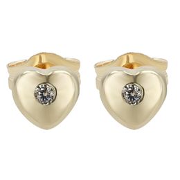Adelia&acute;s Paar Ohrstecker ADELIA&acute;S "M&auml;dchen Ohrringe &iquest; Ohrstecker Herz aus 333 Gold mit Zirkonia", gold, Ohrringe, Damen, Paar Ohrstecker