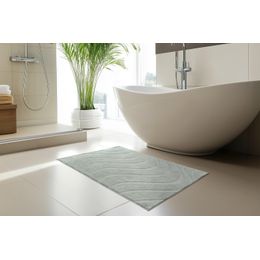 Badematte Kayoom "Badematte Ocean Touch 425", gr&uuml;n, (40cm x 60cm ), 1 Stk., Polyester, Badematten, Badematte, Kurzflor