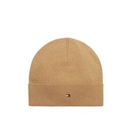 Beanie Tommy Hilfiger "TH FLAG LIGHTWEIGHT", Herren, driftwood taupe, Strick, Baumwollmischung, M&uuml;tzen Beanie