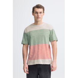 T-Shirt Blend "BHKEITH BLOCK S/S TEE", Herren, Gr. M, burnt coral, Single Jersey, Obermaterial: 100% Baumwolle, regular fit normal, Rundhals, Shirts T-Shirt