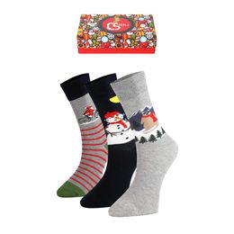Crea Socks Socken 'Weihnachten Santa' Herren Gr&ouml;&szlig;e 41/46 bunt