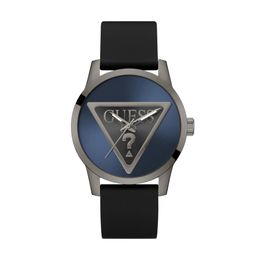 Guess Analoguhr 'Badge' Herren Gr&ouml;&szlig;e One Size blau / schwarz / silber