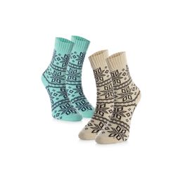 Crea Socks Socken Damen Gr&ouml;&szlig;e 36/40 t&uuml;rkis / schwarz
