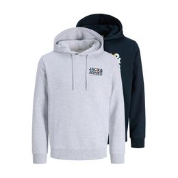Jack & Jones Jack & Jones Sweatshirt 'JJGEPLAS' Herren Gr&ouml;&szlig;e XXL nachtblau / graumeliert / schwarz