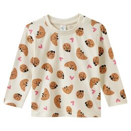 Topomini Baby Langarmshirt mit Fr&uuml;hst&uuml;cks-Print