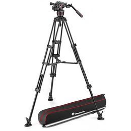 Manfrotto Nitrotech 608 Aluminium Video-Stativ mit Mittelspinne