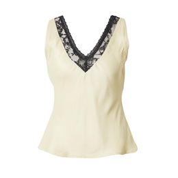 Topshop Top Damen Gr&ouml;&szlig;e L hellgelb / schwarz