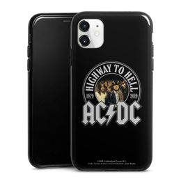 DeinDesign iPhone 11 Handy Silikon H&uuml;lle Case schwarz Handyh&uuml;lle Acdc Rock Official Licensed Product