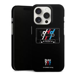 DeinDesign iPhone 15 Pro Handy Premium Case Smartphone Handyh&uuml;lle Schutzh&uuml;lle matt Official Licensed Product Die Drei ??? Cassette Premium Case