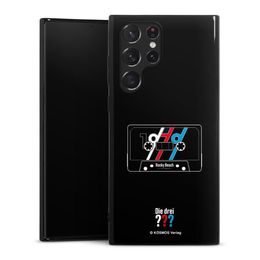 DeinDesign Galaxy S22 Ultra Handy Silikon H&uuml;lle Case schwarz Handyh&uuml;lle Official Licensed Product Die Drei ??? Cassette