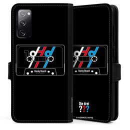 DeinDesign Galaxy S20 Handy Klapph&uuml;lle Handyh&uuml;lle aus Kunst Leder schwarz Flip Case Official Licensed Product Die Drei ??? Cassette Sideflip mit Lasche