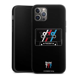 DeinDesign iPhone 12 Pro Handy Premium Silikon H&uuml;lle Handyh&uuml;lle schwarz Case Official Licensed Product Die Drei ??? Cassette Silikon Premium Case