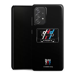 DeinDesign Galaxy A52s 5G Handy Premium Case Smartphone Handyh&uuml;lle Schutzh&uuml;lle gl&auml;nzend Official Licensed Product Cassette Die Drei ??? Premium Case