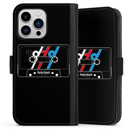 DeinDesign iPhone 13 Pro Handy Klapph&uuml;lle Handyh&uuml;lle aus Kunst Leder schwarz Flip Case Official Licensed Product Die Drei ??? Cassette Sideflip mit Lasche