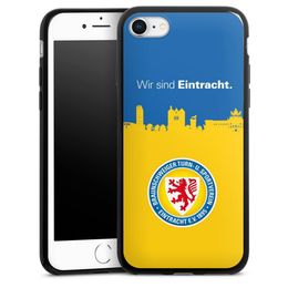 DeinDesign iPhone SE (2022) Handy Slim Case extra d&uuml;nn Silikon Handyh&uuml;lle schwarz H&uuml;lle Official Licensed Product Logo Eintracht Braunschweig Silikon Slim Case