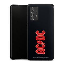 DeinDesign Galaxy A52s 5G Handy Silikon H&uuml;lle Case schwarz Handyh&uuml;lle Official Licensed Product Acdc Logo