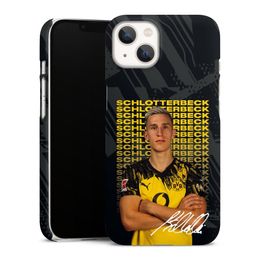 DeinDesign iPhone 13 Handy Premium Case Smartphone Handyh&uuml;lle Schutzh&uuml;lle matt Borussia Dortmund Nico Schlotterbeck Bvb Premium Case